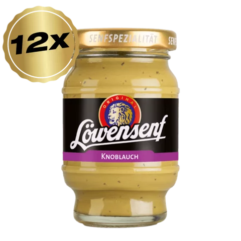 Löwensenf Senfspezialität Knoblauch 12x100ml Tönnchen kaufen